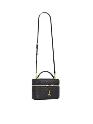 Saint Laurent Gaby Large Lambskin Vanity Bag - Black