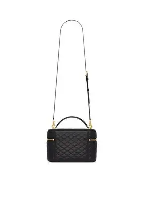 Saint Laurent Gaby Large Lambskin Vanity Bag - Black