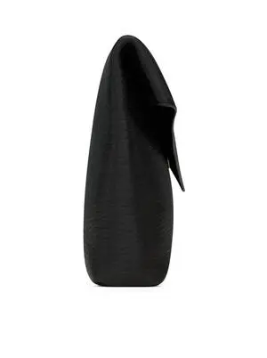 Saint Laurent Cassandre Large Lambskin Envelope Pouch - Black