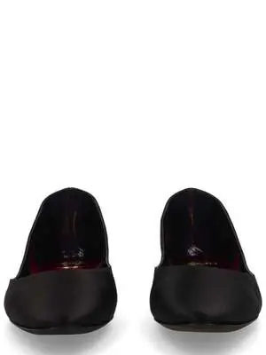 Saint Laurent Crepe Satin Ballerina Lou - Black