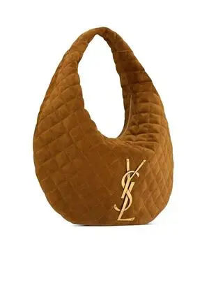 Saint Laurent Icare Quilted Suede Hobo Bag - Multicolor