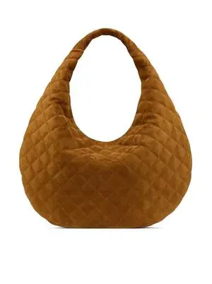 Saint Laurent Icare Quilted Suede Hobo Bag - Multicolor