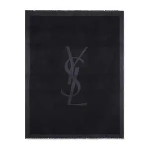 Saint Laurent Silk Scarf - Black