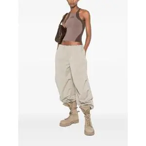 Balenciaga Stretch Paneled Logo Tank Top - Brown