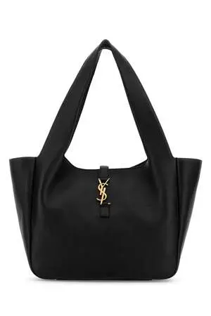 Saint Laurent Leather Le 5 Ã  7 Bea Shopping Bag - Black