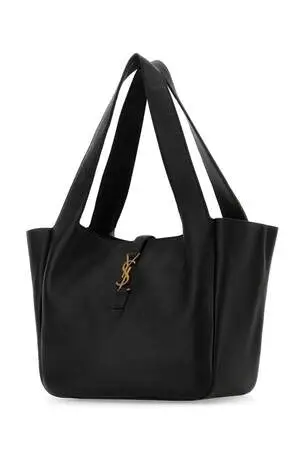 Saint Laurent Leather Le 5 À 7 Bea Shopping Bag - Black