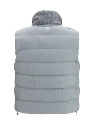 Herno Shearling Paneled Padded Vest - Gray