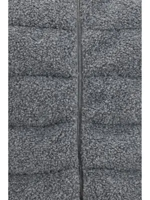 Herno Shearling Paneled Padded Vest - Gray