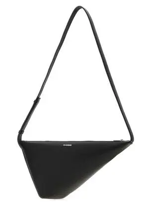 JIL SANDER Leather Triangle Cross Body Bag