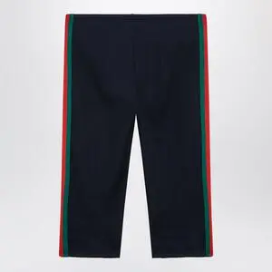 Gucci Ribbed Cotton Jersey Pants With Web Detail