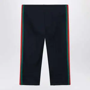 Gucci Ribbed Cotton Jersey Pants With Web Detail