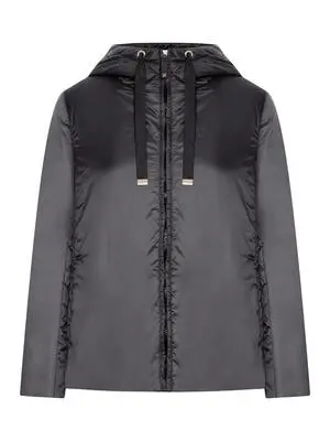 Max Mara Padded Jacket With Hood In Waterproof Canvas