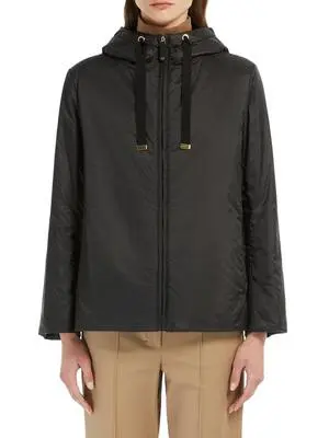 Max Mara Padded Jacket With Hood In Waterproof Canvas