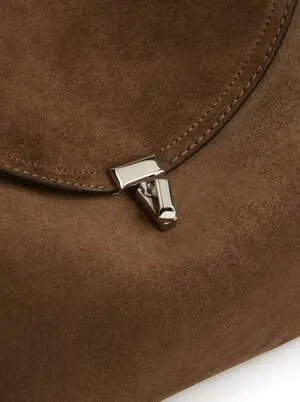 TOTEME T-lock Suede Top Handle