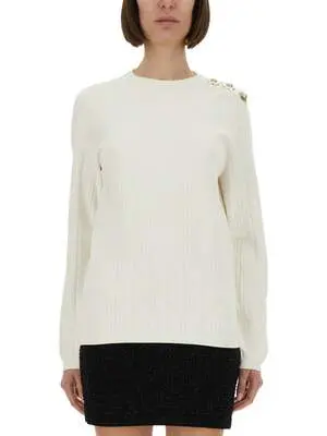 Balmain Knitted Tops - Cream