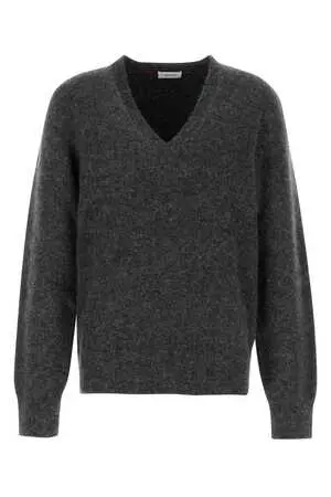 FERRAGAMO Charcoal Stretch Alpaca Blend Sweater - Gray