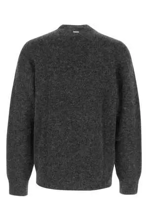 FERRAGAMO Charcoal Stretch Alpaca Blend Sweater