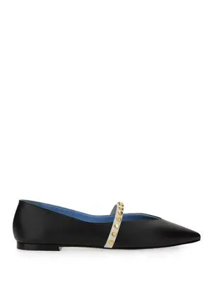 Alexander McQueen Leather Ballerina - Black