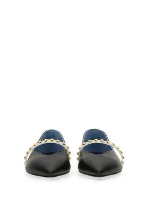 Alexander McQueen Leather Ballerina - Black