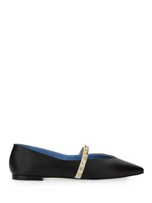 Alexander McQueen Leather Ballerina - Black