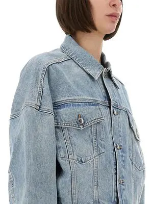 Alexander Wang Denim Clip-on Trucker Jacket - Blue