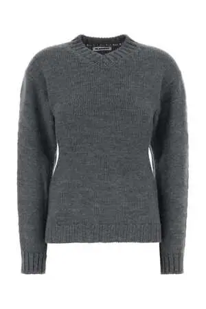 JIL SANDER Grey Wool Sweater - Gray