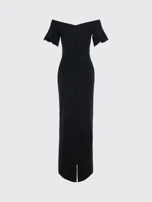 Solace London Off-the-shoulder Ruffle Midi Dress