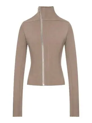 Rick Owens Gary Fitted Jacket With Asymmetric Zip - Gray