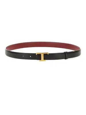 TOD'S Reversible T Timeless Belt - Black