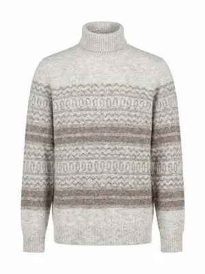 Brunello Cucinelli Alpaca Turtleneck Sweater - Multicolor