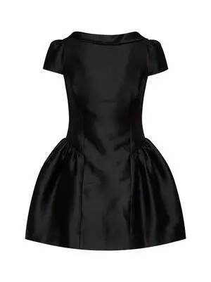 SELF-PORTRAIT SELF-PORTRAIT Taffeta Collared Minidress Multicolor
