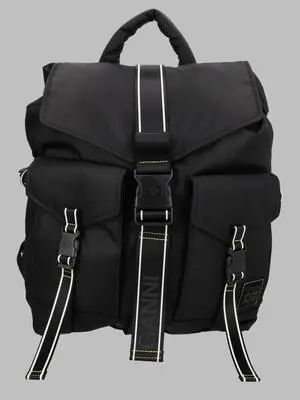 GANNI Recycled Polyamide Backpack - Black