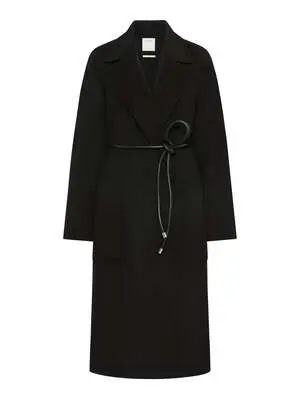 Sportmax Oversized Double Wool Coat - Black