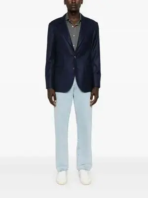 Brunello Cucinelli Jersey Shirt With Spread Collar - Multicolor