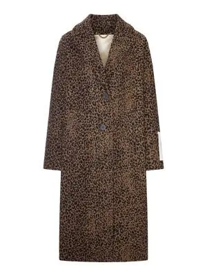 GOLDEN GOOSE Long Leopard-print Coat - Multicolor