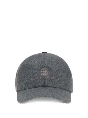 Brunello Cucinelli Logo Baseball Hat - Gray