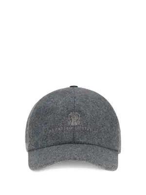 Brunello Cucinelli Logo Baseball Hat - Gray