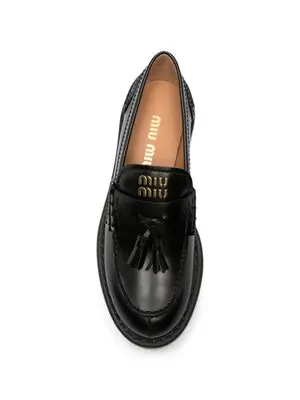 Miu Miu Leather Loafers - Multicolor
