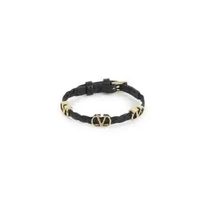 Valentino Garavani Leather Bracelet - Black