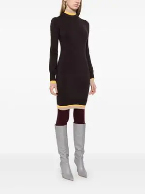 Fendi Long Sleeve Knit Dress - Multicolor