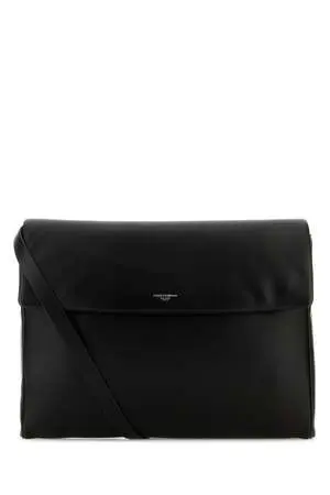 Dolce & Gabbana Nappa Leather Mediterraneo Clutch - Black