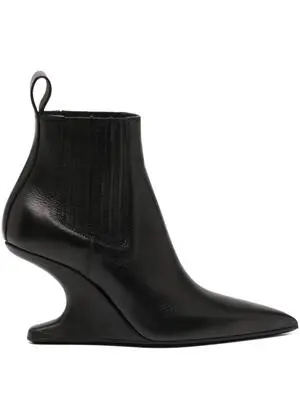 Rick Owens Leather Ankle Boots - Multicolor