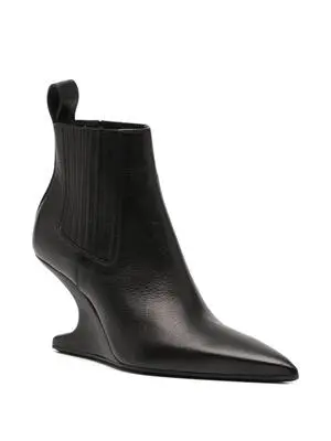 Rick Owens Leather Ankle Boots - Multicolor
