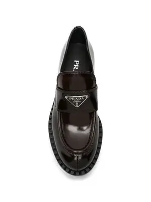 Prada Chocolate Leather Loafers