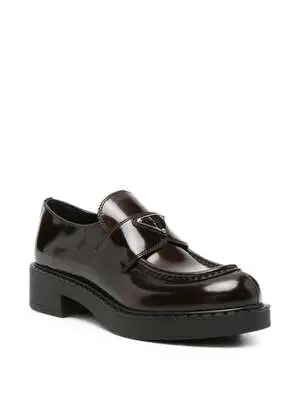 Prada Chocolate Leather Loafers