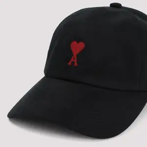 AMI Paris Red Adc Embroidery Hat