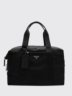 Prada Re-nylon And Saffiano Travel Bag - Black