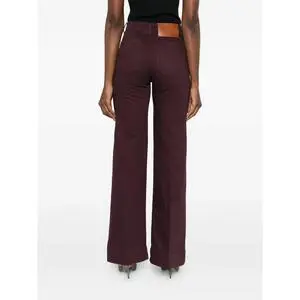 Victoria Beckham Wide-leg Denim Trousers - Red