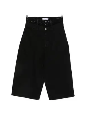 Attico Denim Cotton Bermuda Shorts - Multicolor