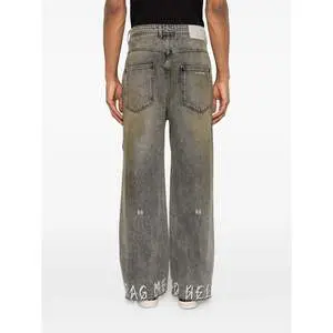 44 LABEL GROUP Grey Denim Wide-leg Jeans